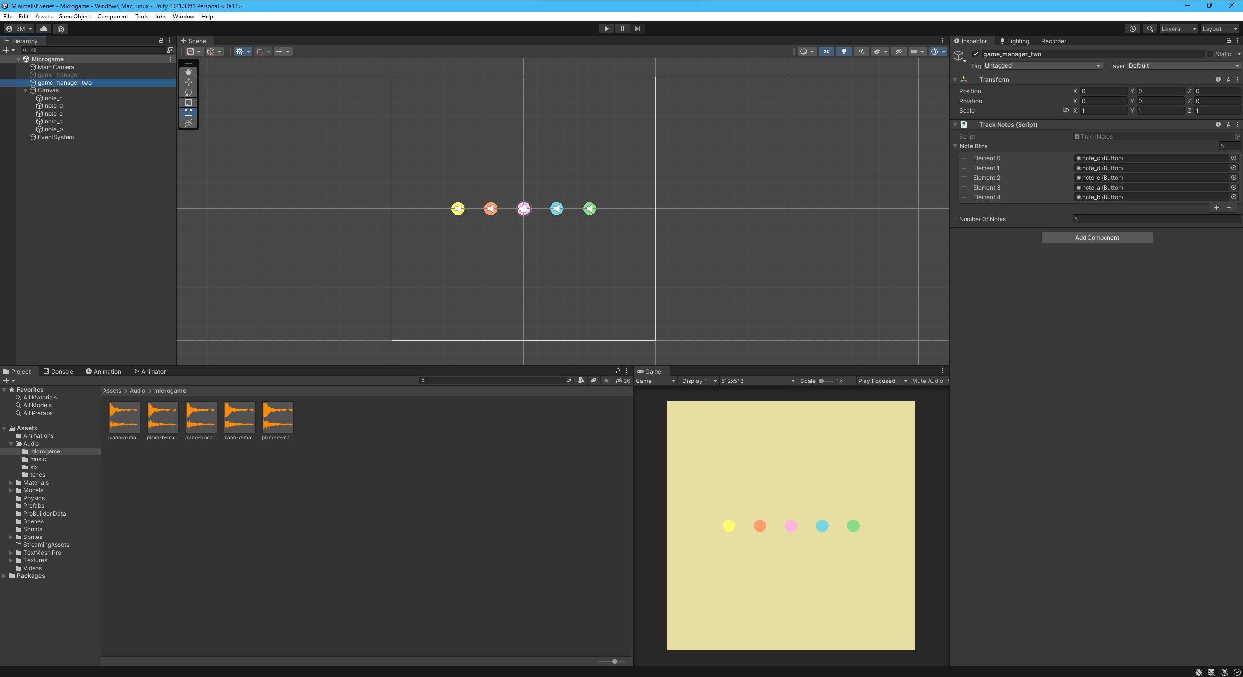 Notes – Microgame Process